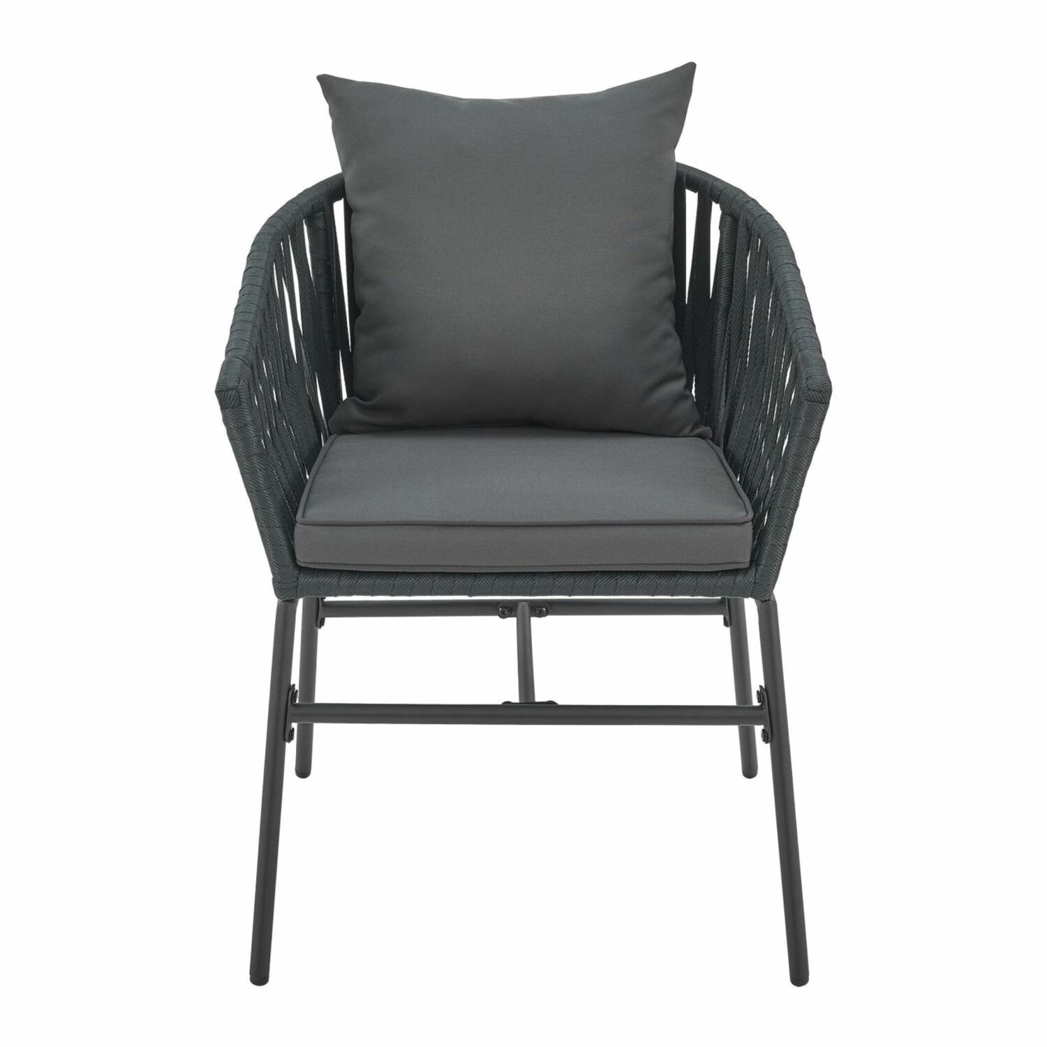 Juskys Rope Stühle mit Seilgeflecht 2er-Set dunkelgrau (51511) ab 94,99 ...