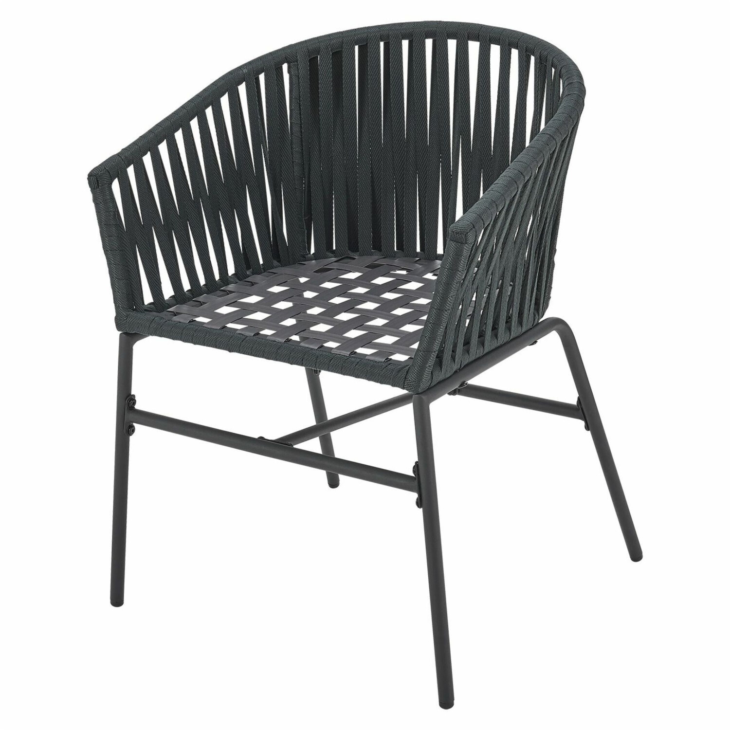 Juskys Rope Stühle mit Seilgeflecht 2er-Set dunkelgrau (51511) ab 99,99 ...