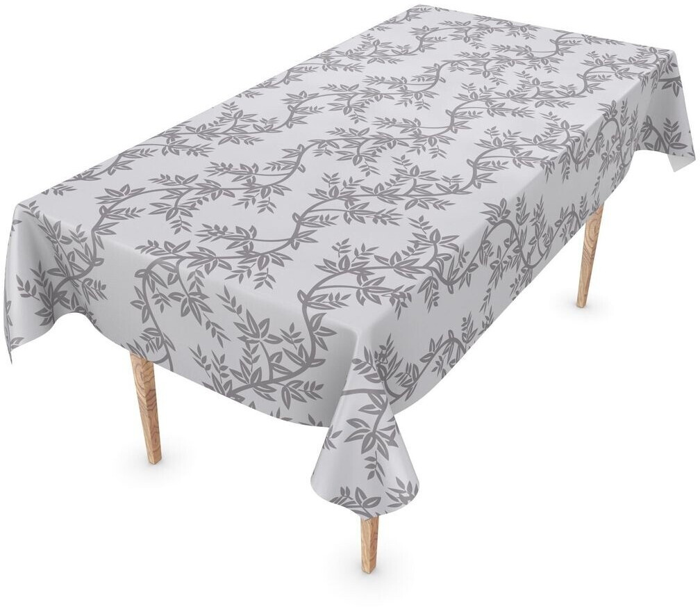 ANRO Wachstischdecke Liane Efeu grau 140x200 cm ab 11,98 ...
