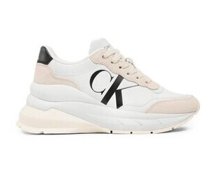 Calvin Klein Wedge Runner Mix Lth Wn YW0YW01099 Bright White/Creamy ...