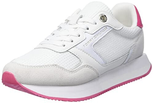 Tommy Hilfiger Essential Mesh Runner FW0FW07381 white/bright cerise ...