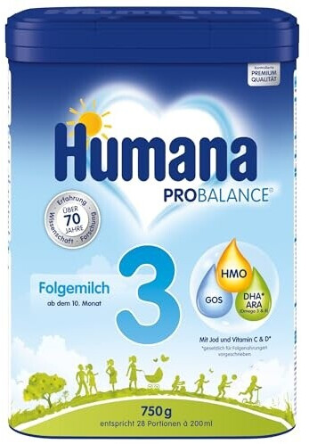Humana ProBalance Folgemilch 3 UPL 750g MP ab 13,89 € | Preisvergleich ...