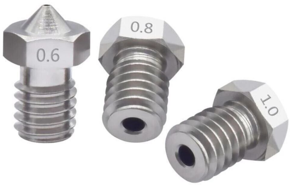 Sea3D Nozzle Box 10x Messing + 6x Edelstahl Düse für Anycubic, e3d v6 ...