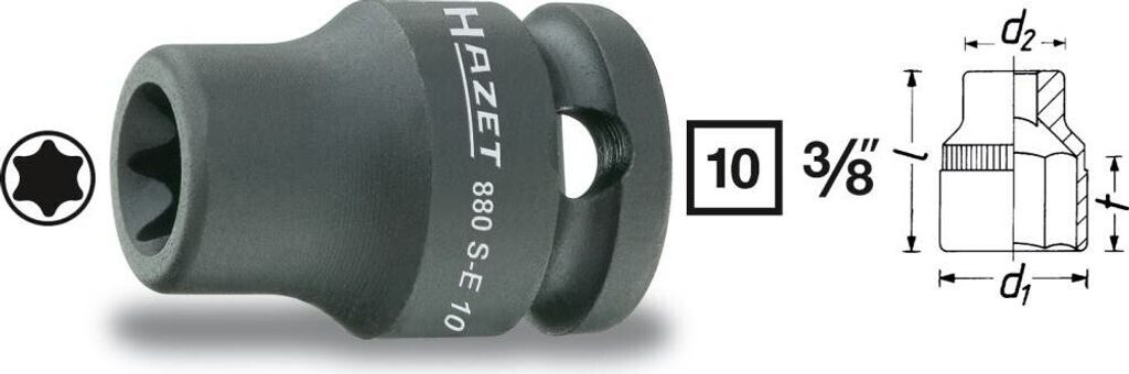 Hazet Power TORX socket wrench insert (880S-E10) au meilleur prix sur ...