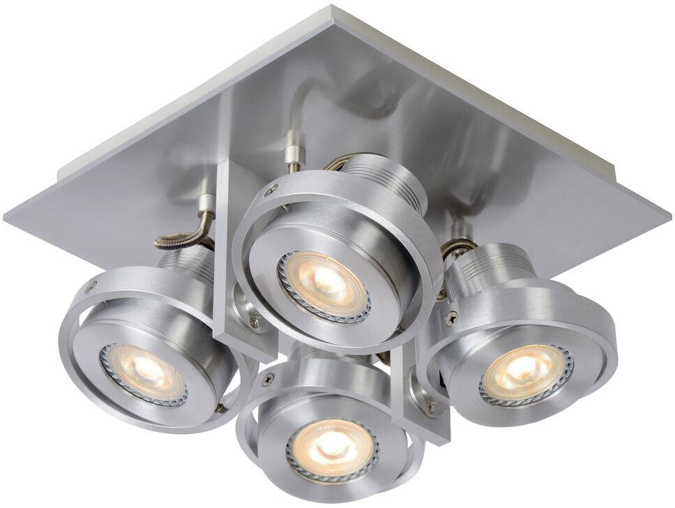 Lucide LED Deckenspot Landa 4x5W GU10 in Aluminium 4-flammig silber ab ...