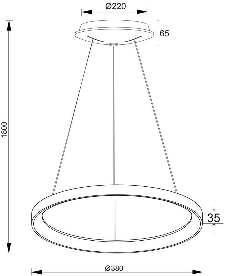 Deko-Light LED Pendelleuchte Merope 400 in Verkehrsweiß 30W 2200lm weiß ...
