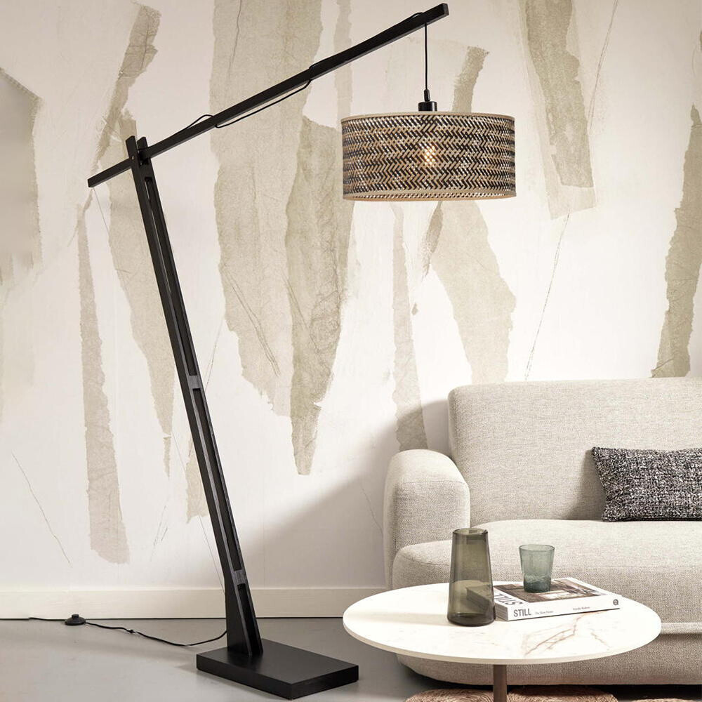 Good&Mojo Stehleuchte Java in Schwarz und Natur E27 braun ab 398,02 ...