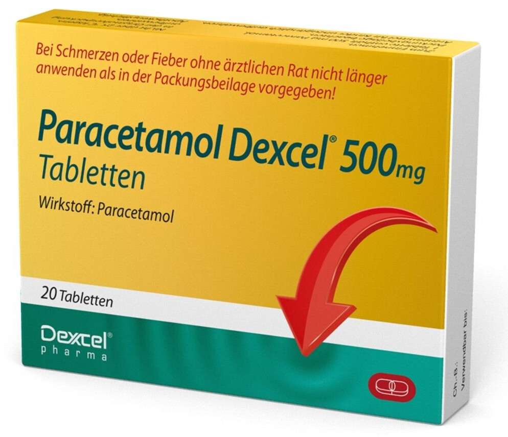 Paracetamol Dexcel 500mg Tabletten (20 Stk.) ab 0,69 € | Preisvergleich ...
