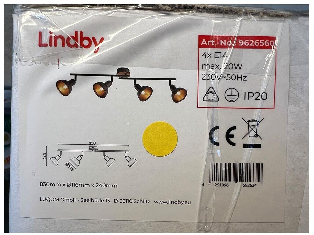 Lindby Strahler NESRIN 4xE14/20W/230V ab 49,90 € | Preisvergleich bei ...
