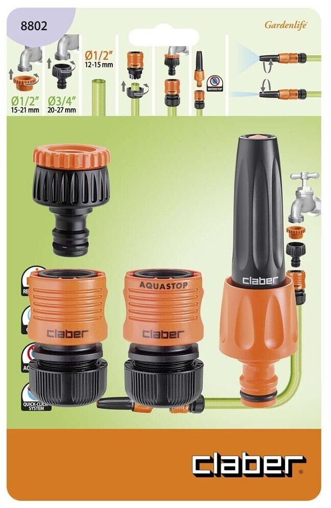 Claber Starter Kit Ø 1/2” (8802) ab 11,84 € | Preisvergleich bei idealo.de