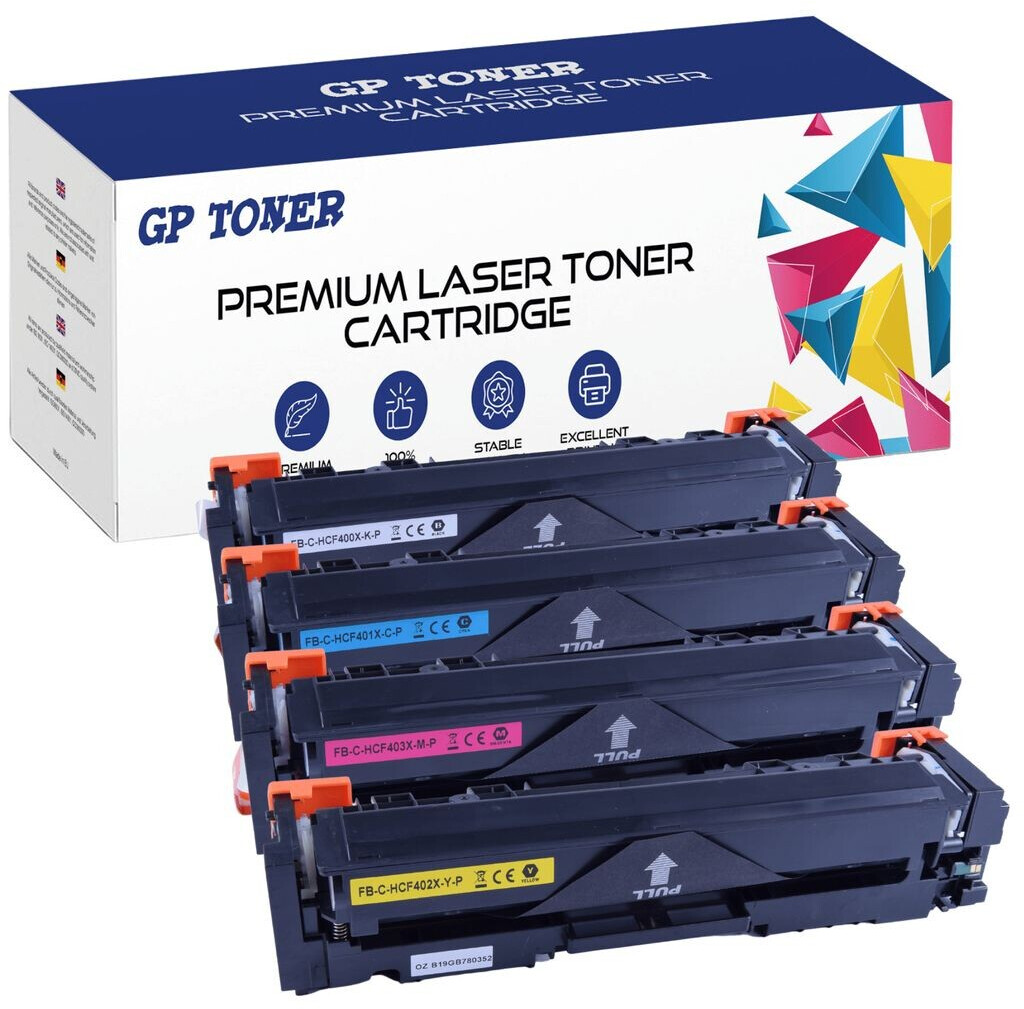 GP Toner Toner H40 (CMYK) Set 4 Stück kompatibel mit HP Color LaserJet ...