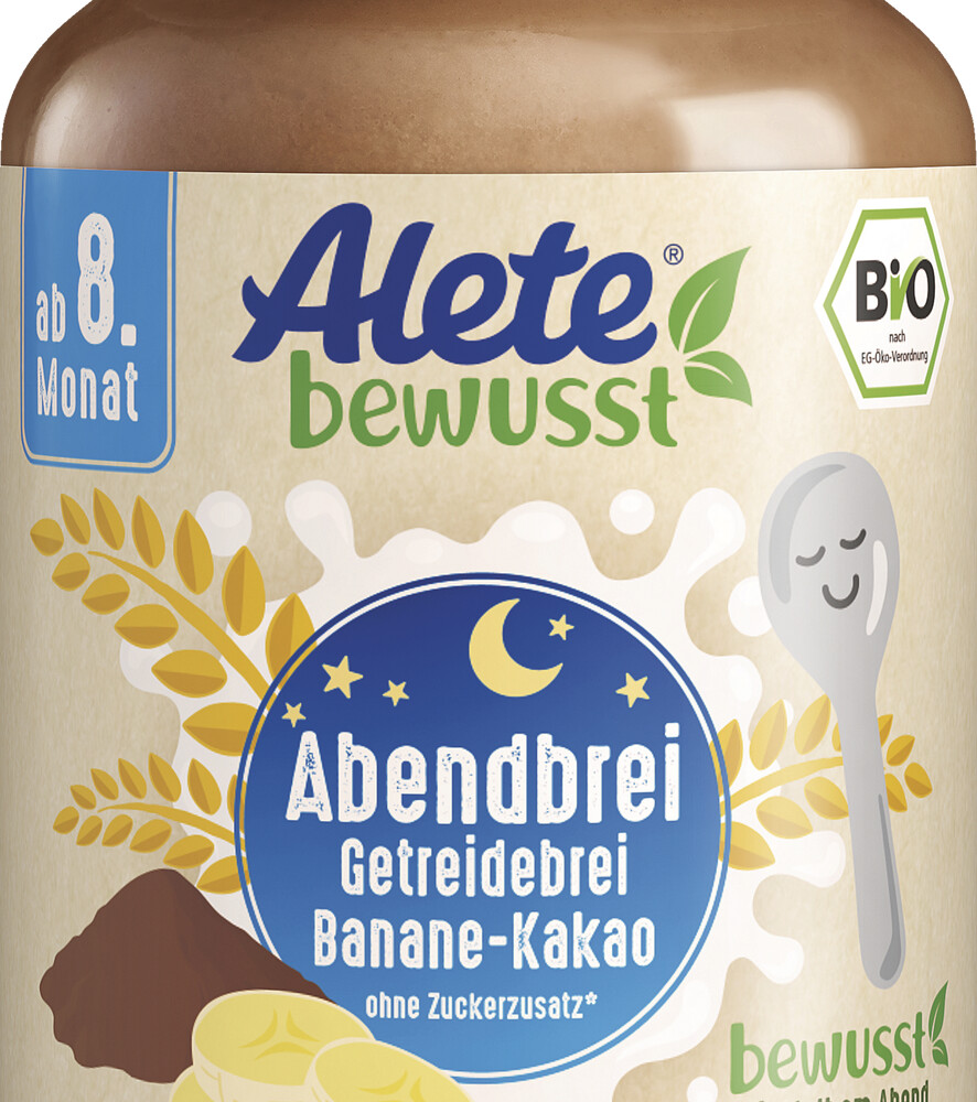 Alete bewusst Bio Abendbrei Getreidebrei Banane-Kakao ab 1,25 € | Preisvergleich bei idealo.de