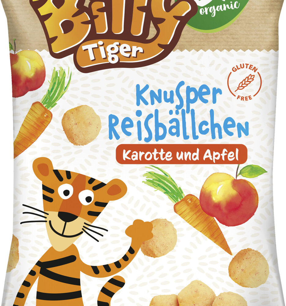 Billy Tiger Bio Knusper Reisbällchen Karotte & Apfel ab 0,95 ...