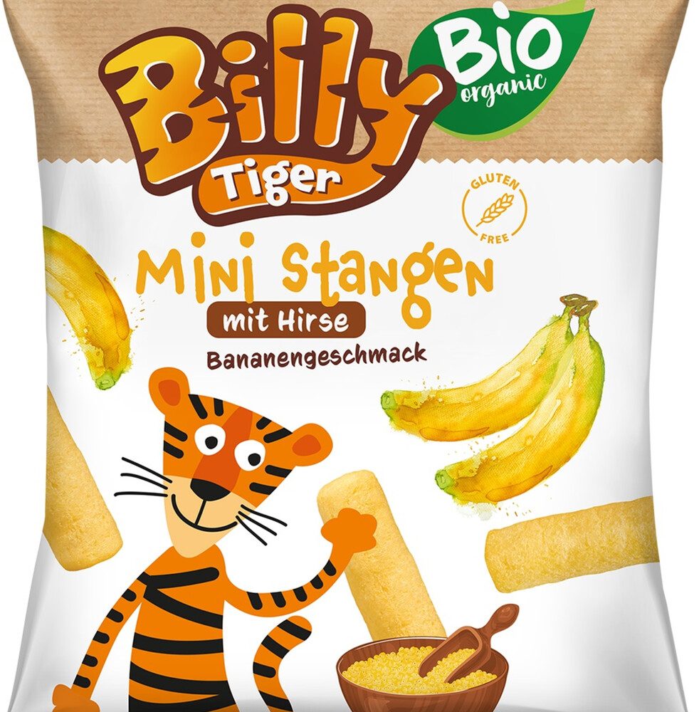 Billy Tiger BIO Mini Maisstangen mit Hirse Bananengeschmack ab 1,15 ...