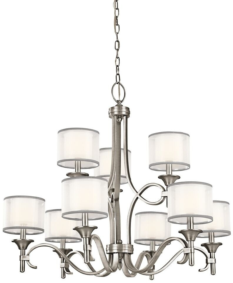 Elstead Lighting Lacey Kronleuchter 9-fach Antikes Zinn Weiss-organza (KL-LACEY9-AP) ab 771,57 ...