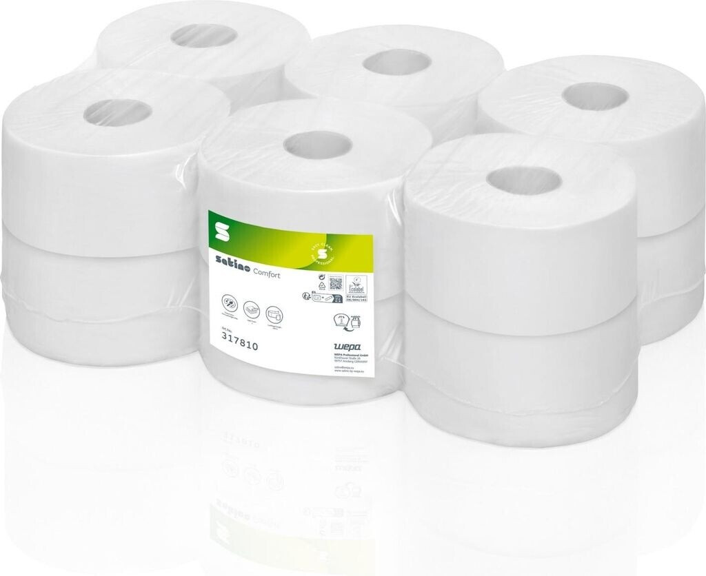 Satino 317810 JT1 Comfort by Wepa Toilettenpapier 2-lagig (12 Rollen ...