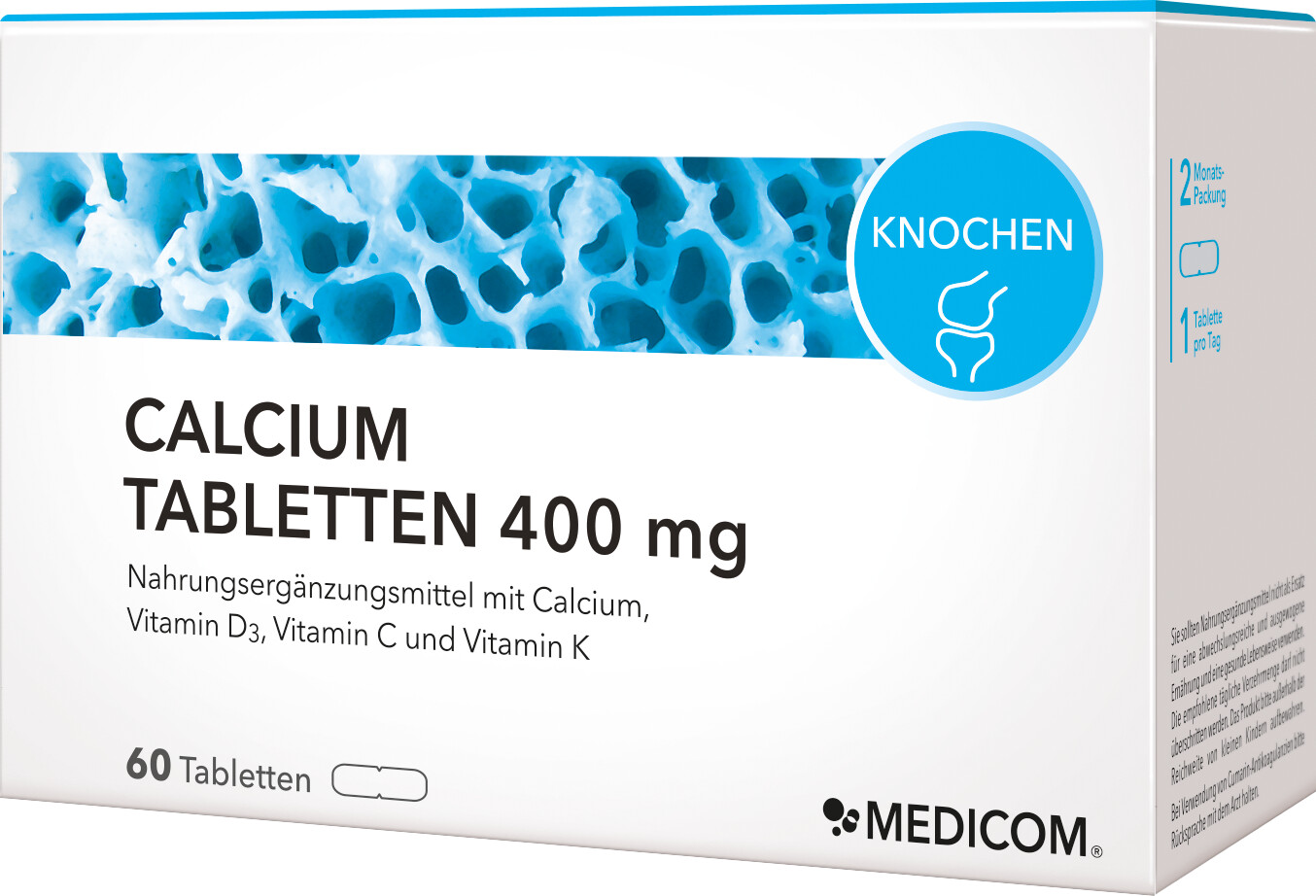 Medicom Calcium Tabletten 400 mg ab € 6,80 | Preisvergleich bei idealo.at