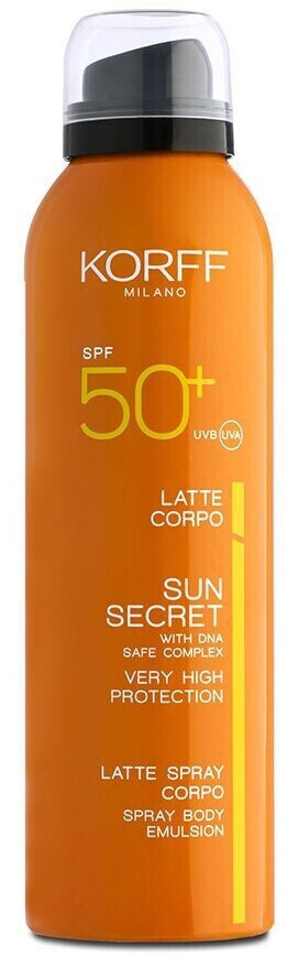 Korff Sun Secret Spray Body Milk SPF50+ (200ml) au meilleur prix sur ...