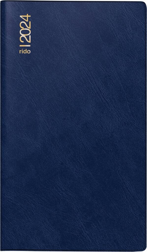 Rido Miniplaner d15 8,7x 15,3cm 1 Monat/2 Seiten Kunststoff blau 2024 ...