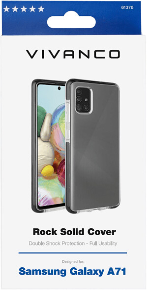 Vivanco Rock Solid Backcover für Samsung Galaxy A71 Transparent/Schwarz ...