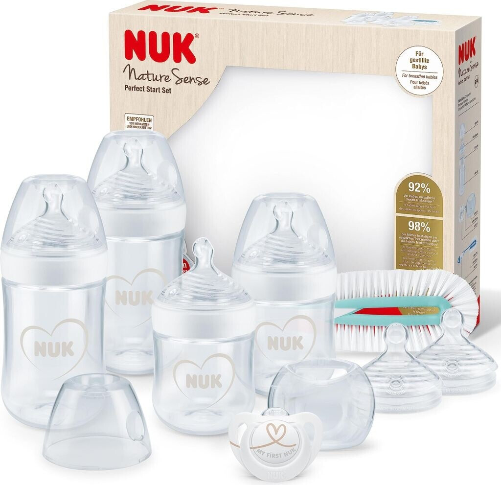 NUK Nature Sense Perfect Starter Set 4 x Anti-Colic-Flasche , Schnuller ...