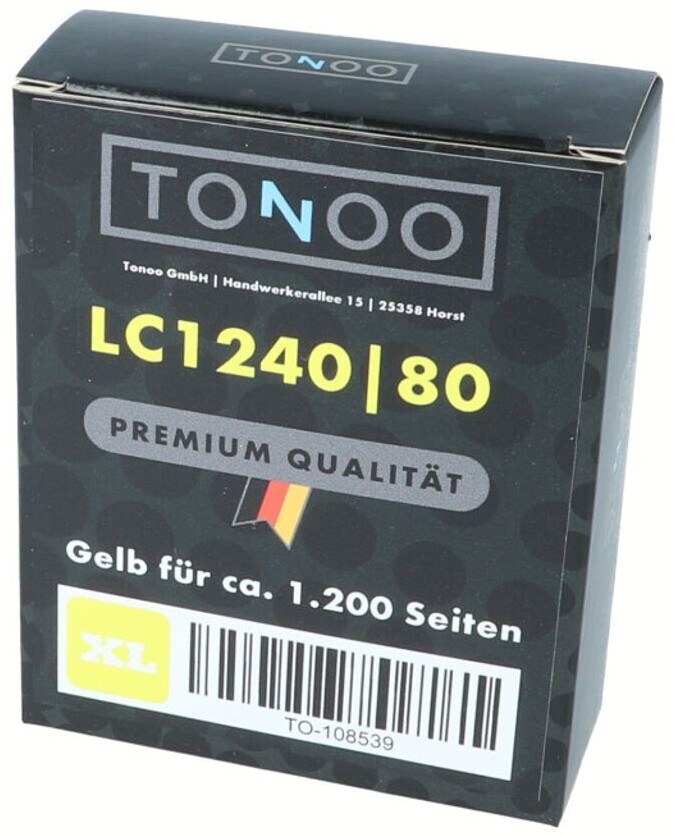 Tonoo ersetzt Brother LC1240Y Gelb ab 8,95 € | Preisvergleich bei idealo.de Tonoo ersetzt Brother LC1240Y Gelb ab 8,95 € | Preisvergleich bei idealo.de