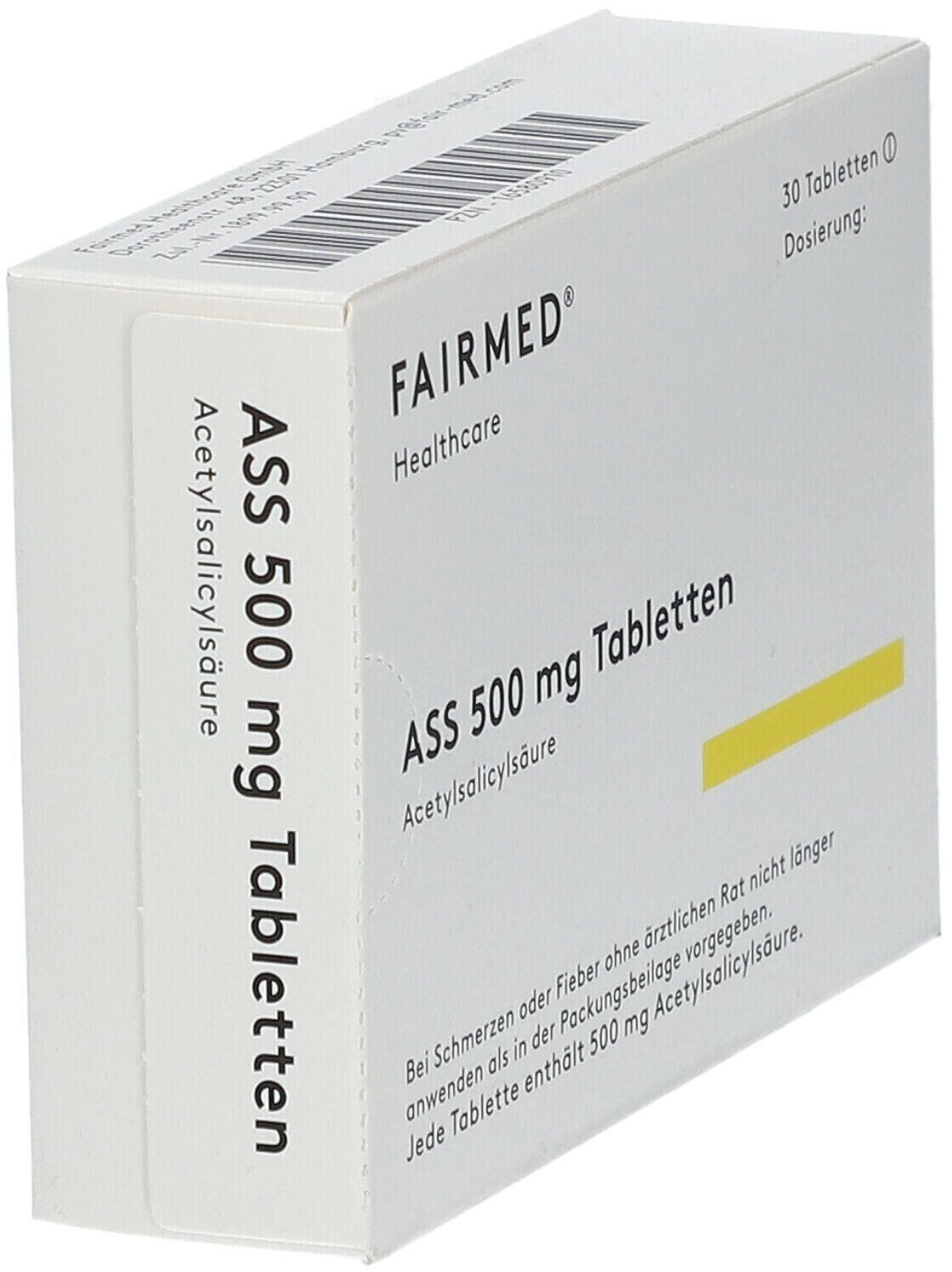 ASS 500mg Tabletten (30 Stk.) ab 3,96 € | Preisvergleich bei idealo.de