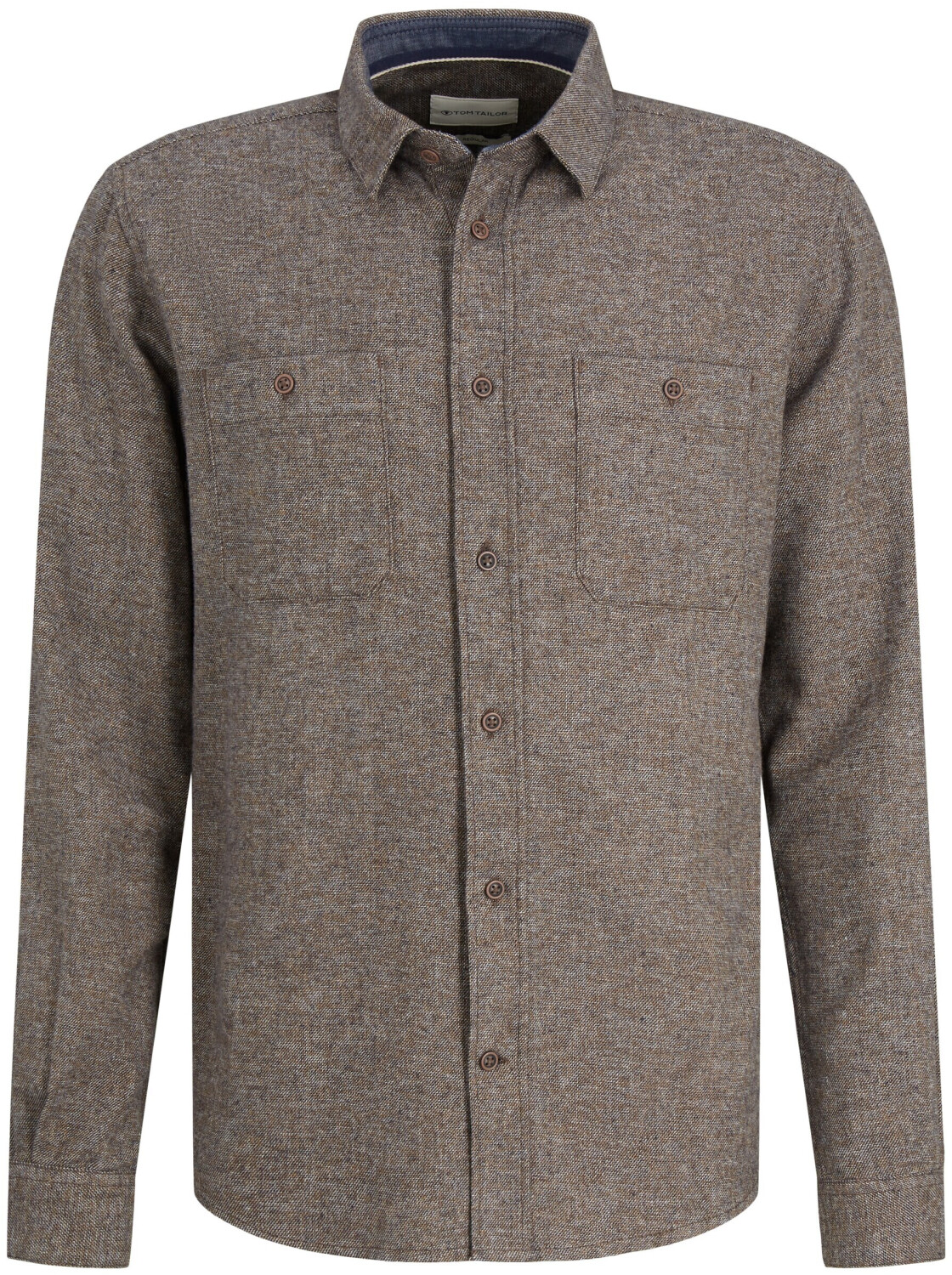 Tom Tailor Hemd in Melange Optik (1033710-30752) navy brown grindle ...