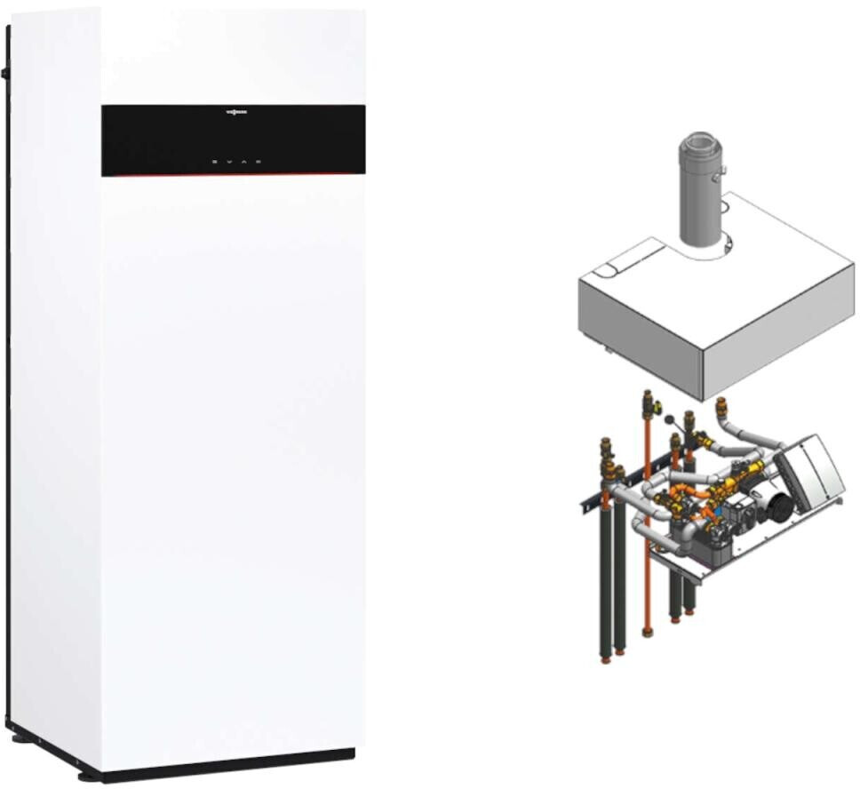 Viessmann Paket Vitodens 222-F Typ B2SF 19 kW Aufputz + Aufbau-Kit und ...