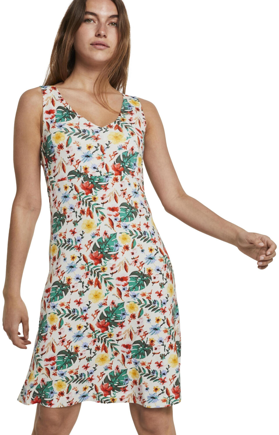 Tom Tailor Gemustertes Kleid mit V-Ausschnitt (1016205-24053) white ...