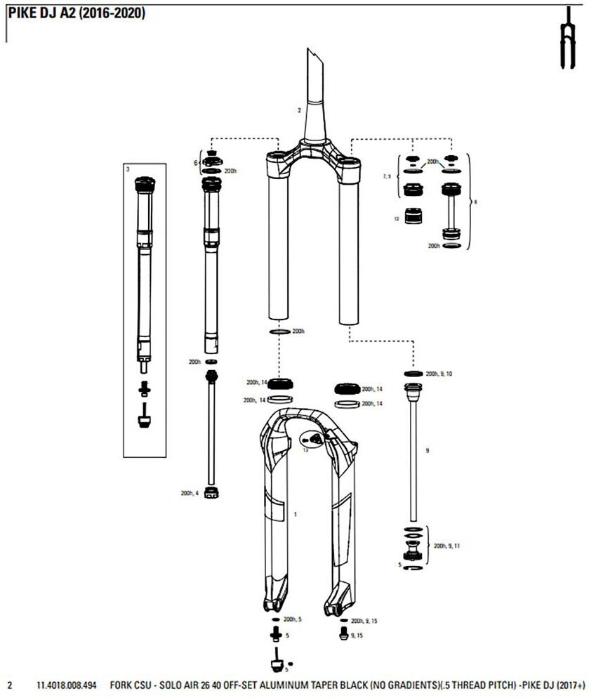 RockShox Pike Dj Solo Air (26) Fork Csu Schwarz ab 306,99 ...