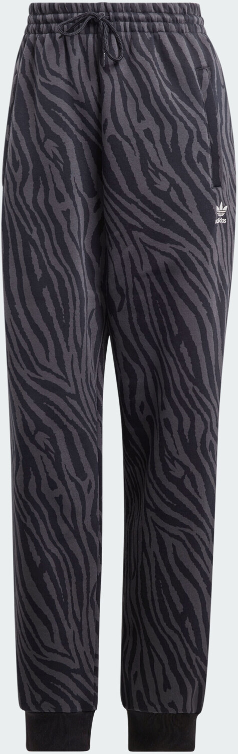 Adidas Woman Allover Zebra Animal Print Essentials Jogging Pants Carbon ...