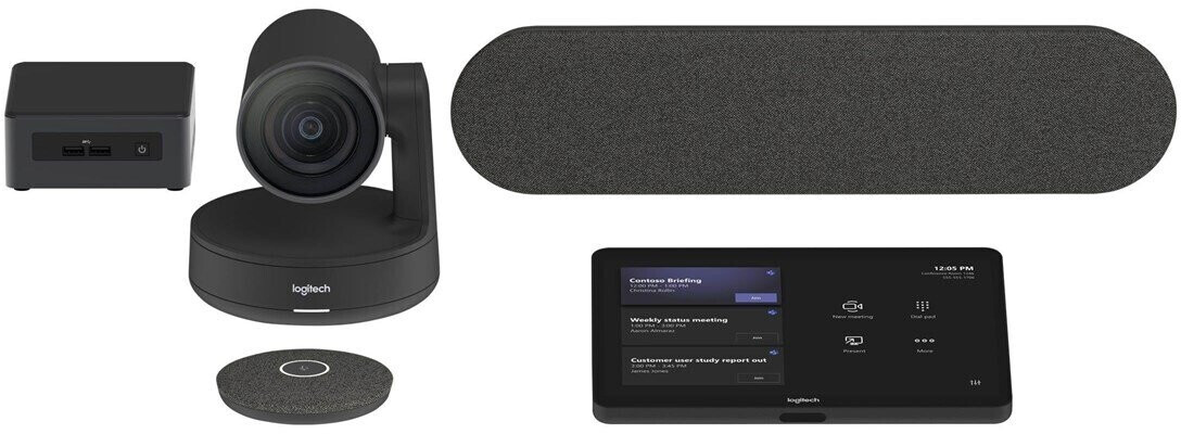 Logitech Medium Microsoft Teams Rooms with Tap + Rally System + Intel ...