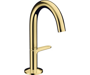 Axor One Waschtischmischer Select 140 Push-Open polished brass ...