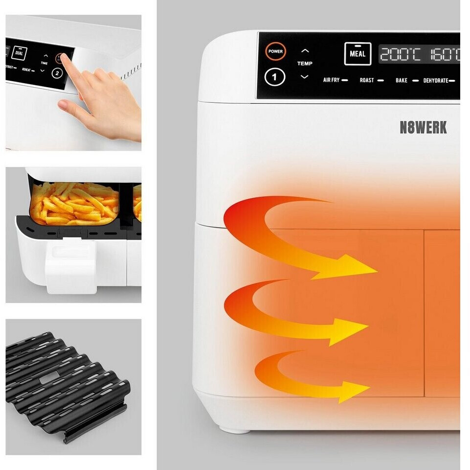 N8WERK Doppel-Heißluftfritteuse - 7,6l (02797) ab 149,99 ...