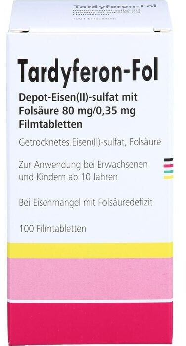 Tardyferon-Fol Depot-Eisen(II)-sul. Filmtabletten (100 Stk.) ab 15,84 ...