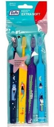 TePe Kids Extra Soft children's toothbrush (4 pcs.) au meilleur prix ...