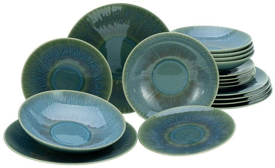 CreaTable Sea Breeze Tafelservice 18-teilig grün ab 99,99 € | Preisvergleich bei idealo.de