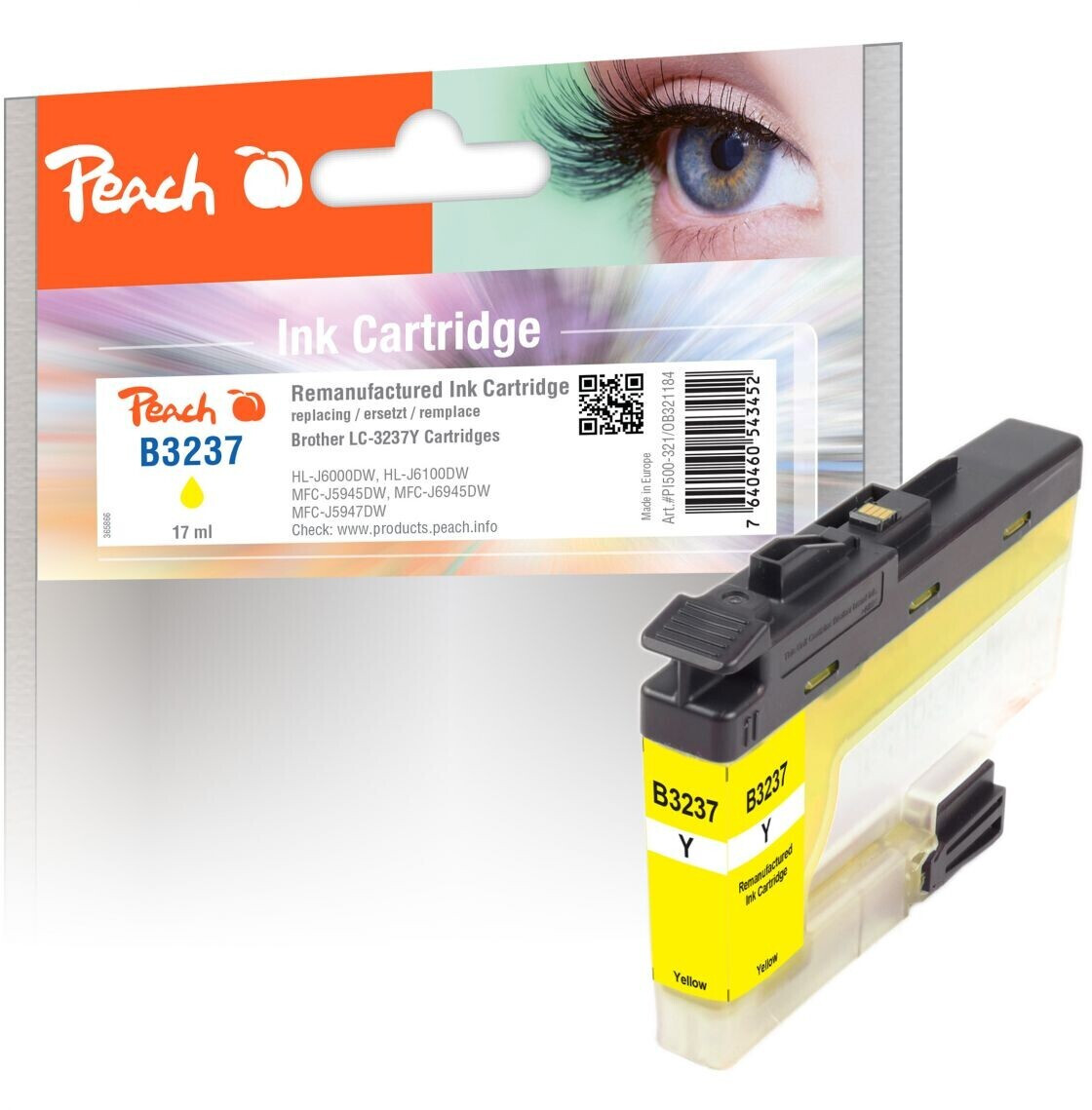 Peach ersetzt Brother LC-3237Y gelb (PI500-321) ab 15,99 ... Peach ersetzt Brother LC-3237Y gelb (PI500-321) ab 15,99 ...