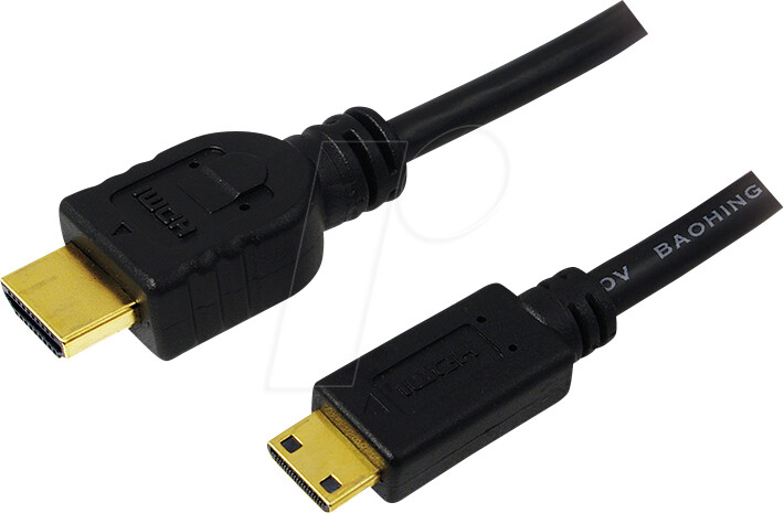 LogiLink CH0023 - HDMI Mini-C Stk. > HDMI A Stk., 4K@30 Hz, 2,0 m ab 4 ...