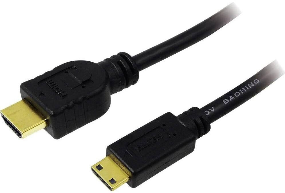 LogiLink CH0021 - HDMI Mini-C Stk. > HDMI A Stk., 4K@30 Hz, 1,0 m ab 4 ...