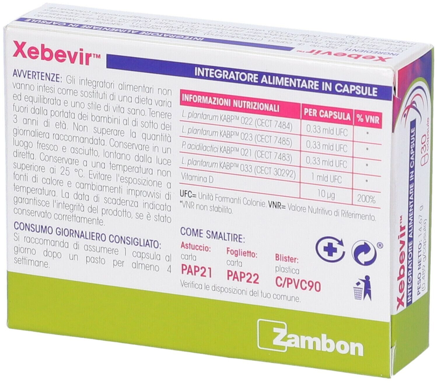 Zambon Xebevir AB21 (30 pz) a € 17,51 (Offerte Black Friday 2024 ...