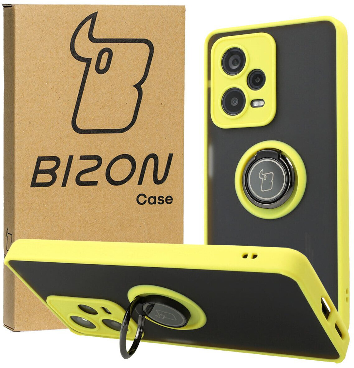 Bizon Case Hybrid Ring Für Xiaomi Redmi Note 12 Pro Plus 5g Gelb Ab 11