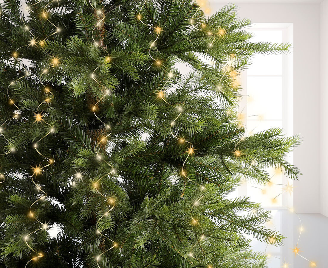 Kaemingk LED-Draht-Baummantel Micro Flashing Two-Warm Gold für 2,4m-Bäume 832 warmweiße ...