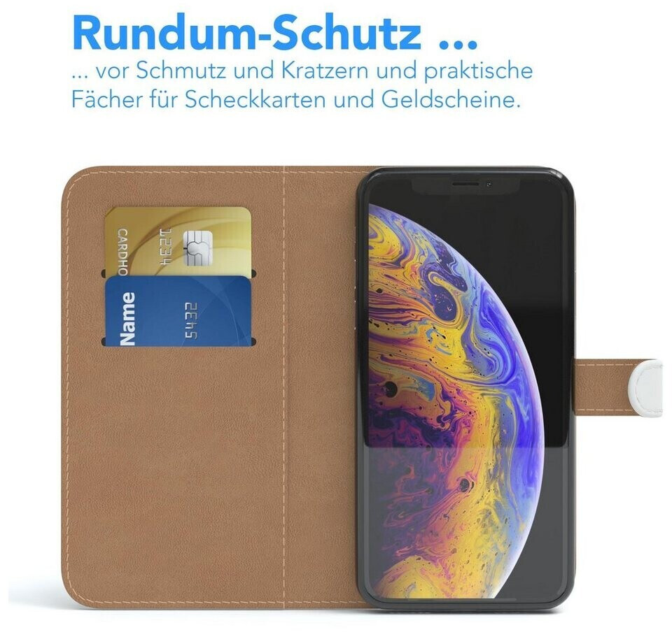 Eazy Case Bookstyle Farbig für Apple iPhone X / iPhone XS, Schutzhülle mit Standfunktion ...