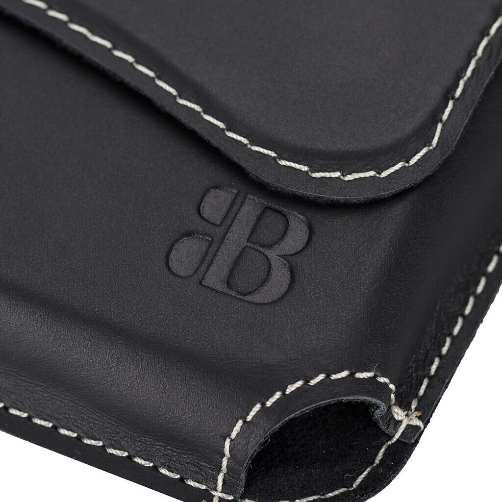 Burkley Slim Leder Gürteltasche für Samsung Galaxy S23 Plus Holster - Querformat mit ...