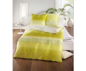 Kaeppel Maco Satin Bettwäsche Grün Streifen Sheer 155 x 220 cm + 80 x 80 cm ab 49,90 ...