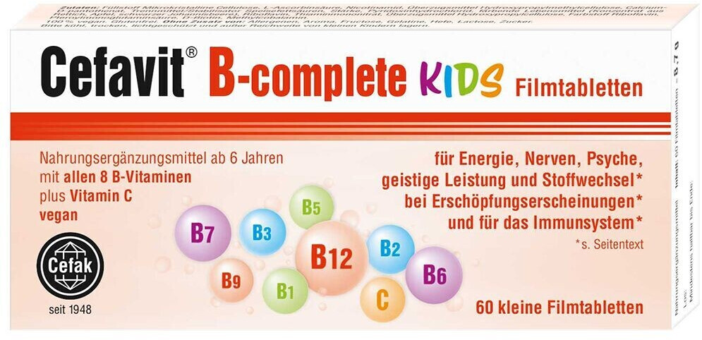 Cefak KG Cefavit B-complete Kids Filmtabletten ab 5,29 ...