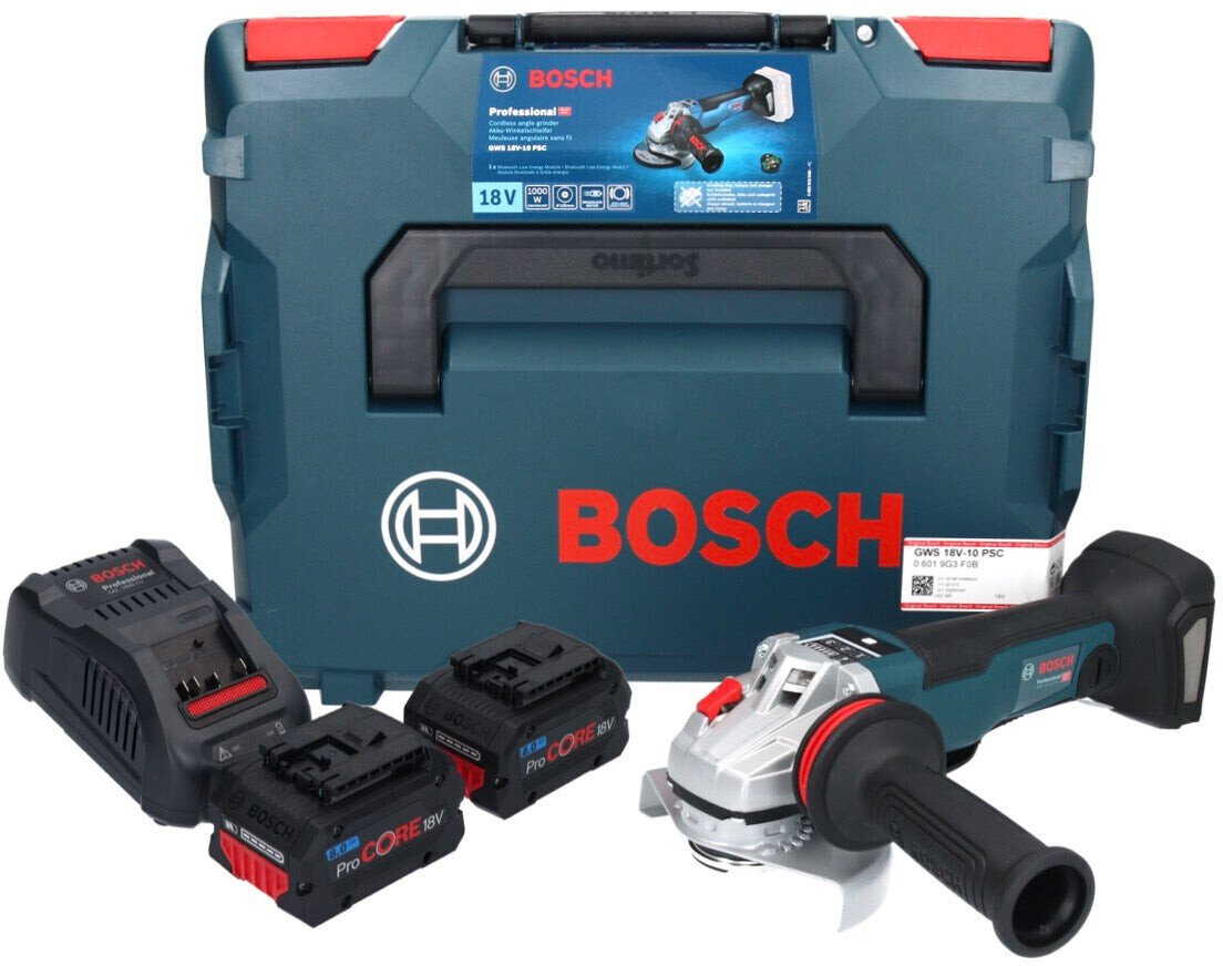 Bosch GWS 18V-10 PSC (2x 8,0 Ah ProCORE + Ladegerät + L-Boxx) ab 542,65 ...
