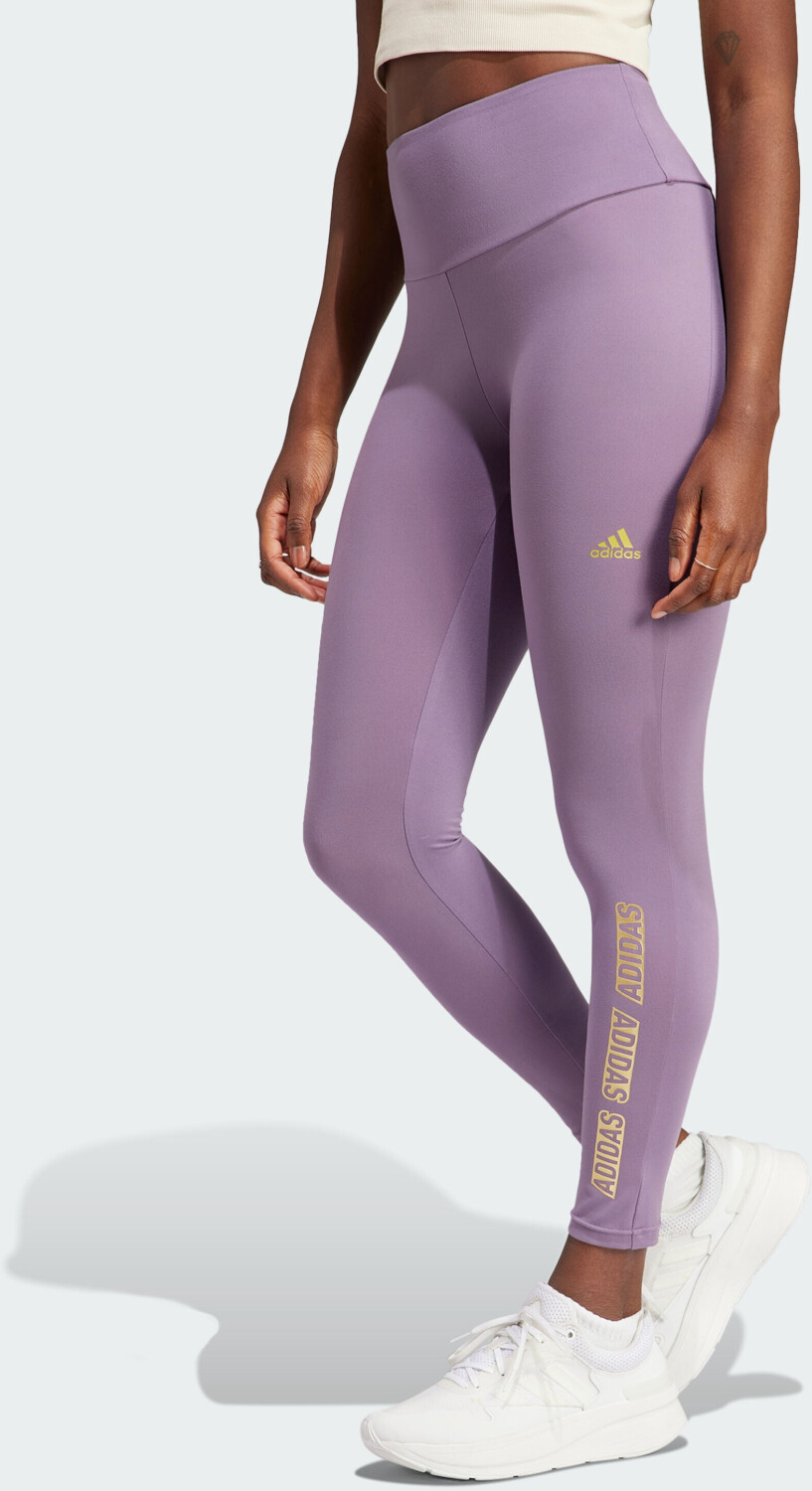 Adidas Woman Yoga Essentials 7/8Leggings shadow Violet/Gold Metallic ...